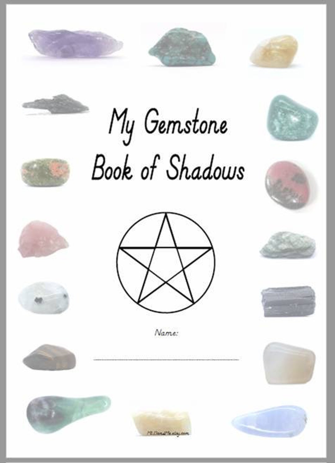 PRINTABLE Gemstone Blank Book of Shadows Gemstone Worksheets - Etsy