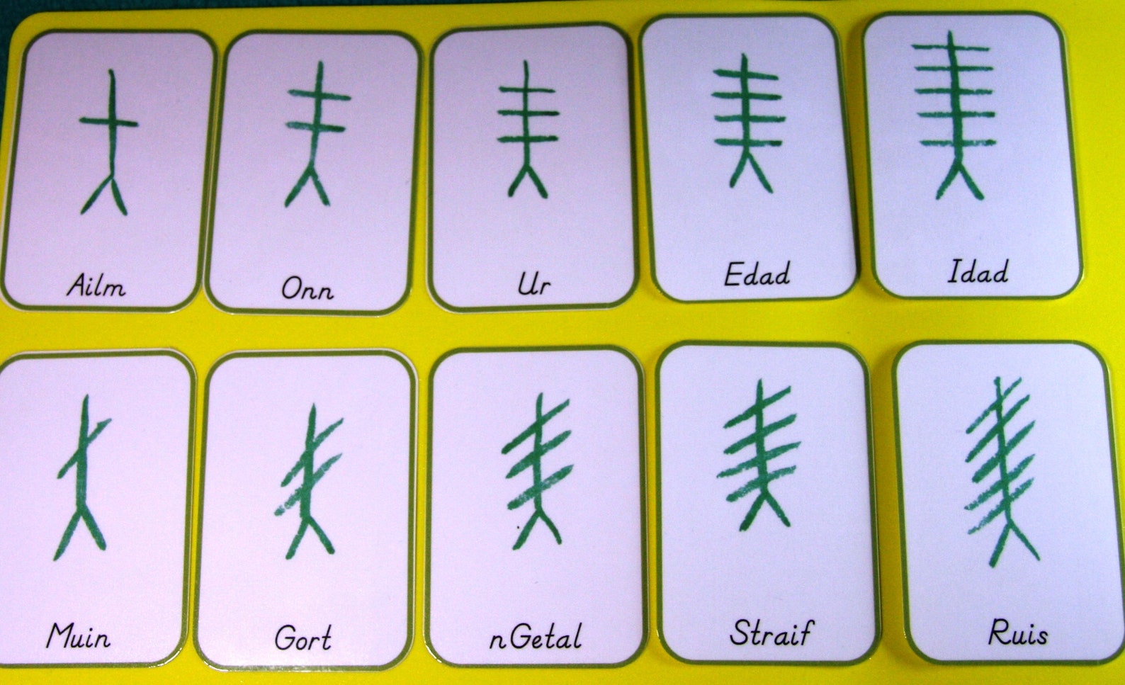 Ogham Nomenclature Cards. Ogham 3 Part Cards. Ogham - Etsy