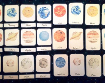Solar System 3 Part Cards - Etsy