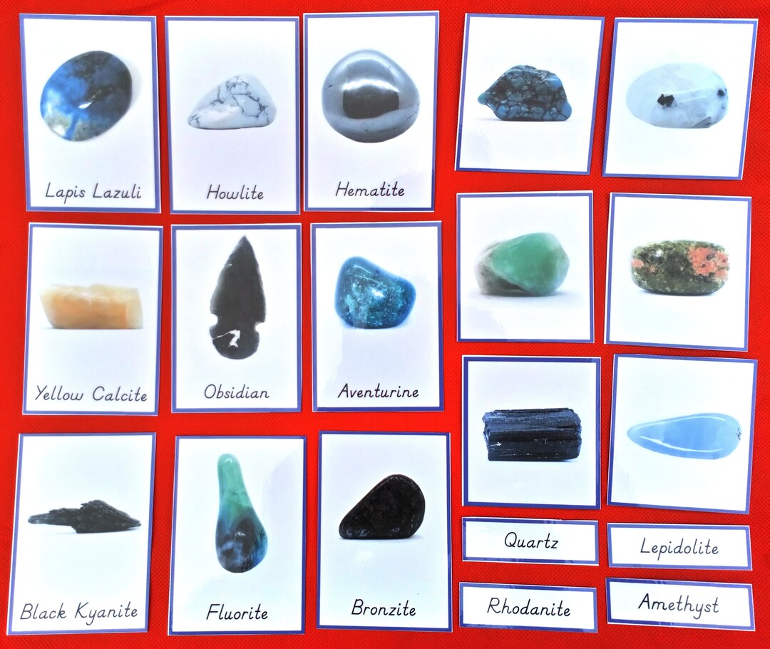 PRINTABLE Gemstone Nomenclature Cards, Gemstone 3 Part Cards, Gemstone ...