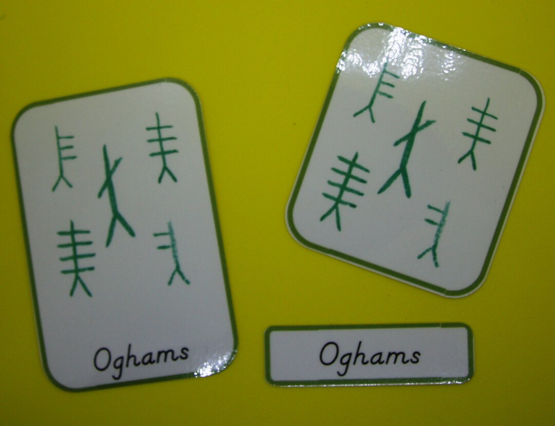 Ogham Nomenclature Cards. Ogham 3 Part Cards. Ogham - Etsy