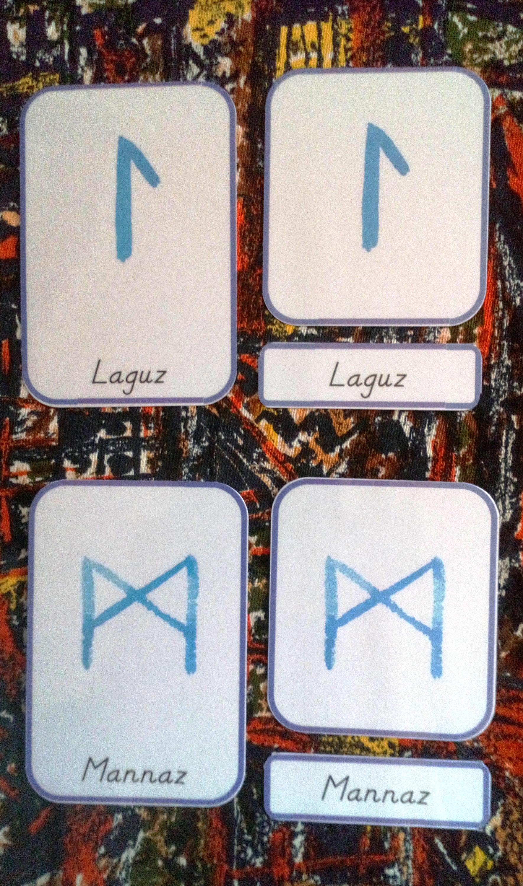 Rune Flashcards, Rune Nomenclature Cards, Rune Cards, Rune 3 Part Cards ...