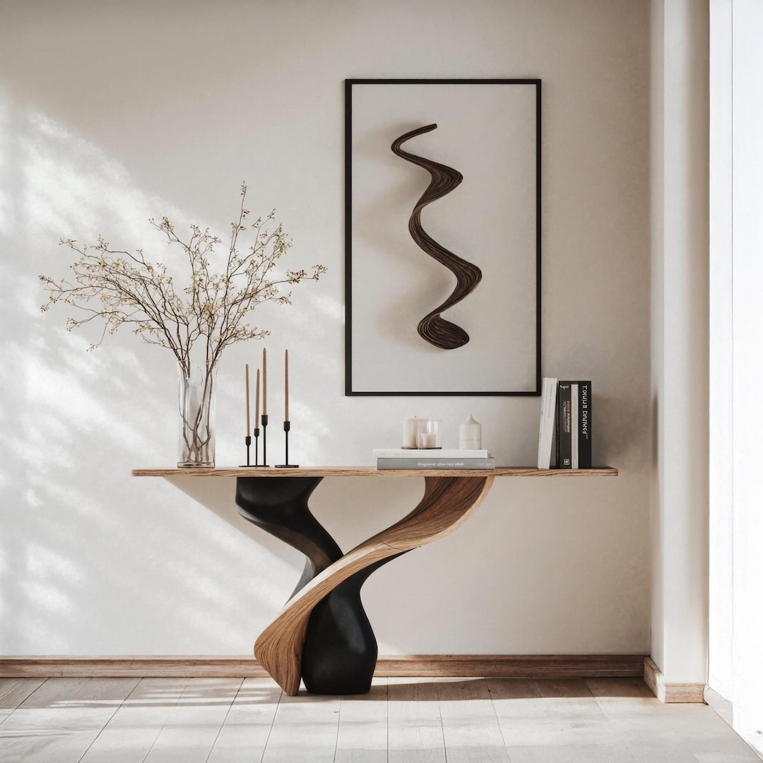 Solid Wood Entry Way Table Custom Rustic Console Table Farmhouse ...