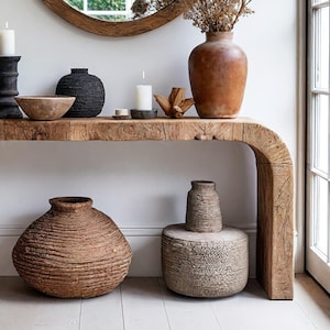 Farmhouse Wooden Console Table Rustic Entry Way Table Modern Side Table ...