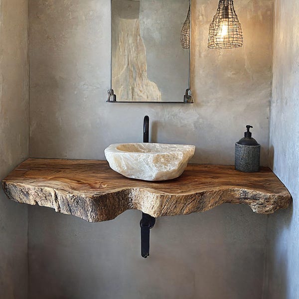 Floating Bathroom Vanity Rustic - Etsy