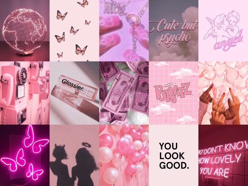 Girly Collage Wallpaper