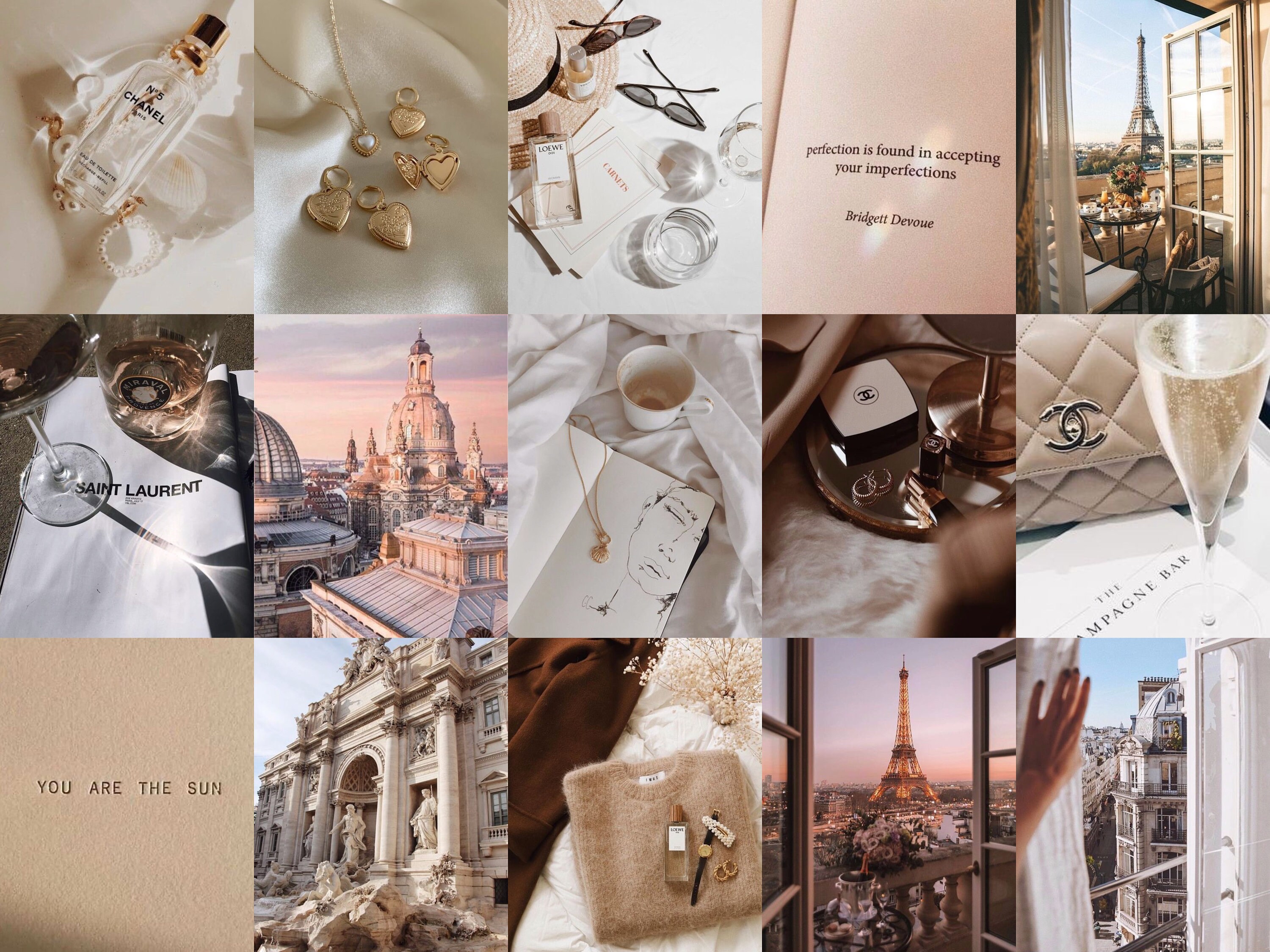 Beige Vibes VSCO Aesthetic Wall Collage 45pcs Digital - Etsy