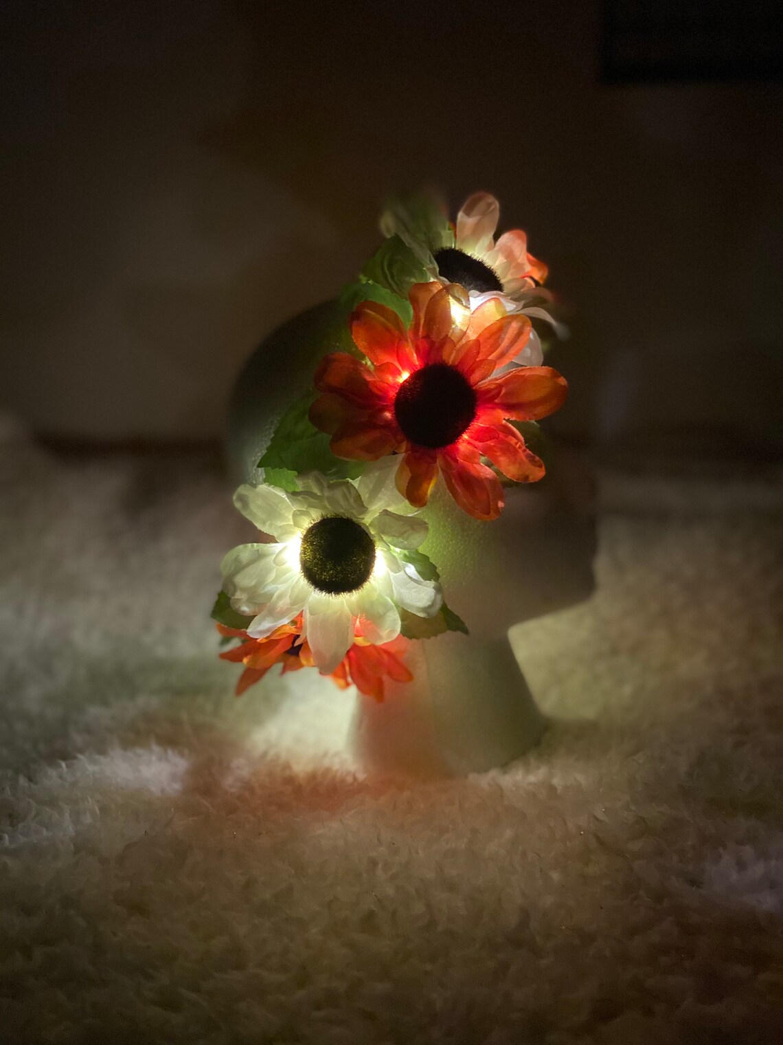 Sunflower Glowing Flower Crown Festival Crown Fairy Crown | Etsy