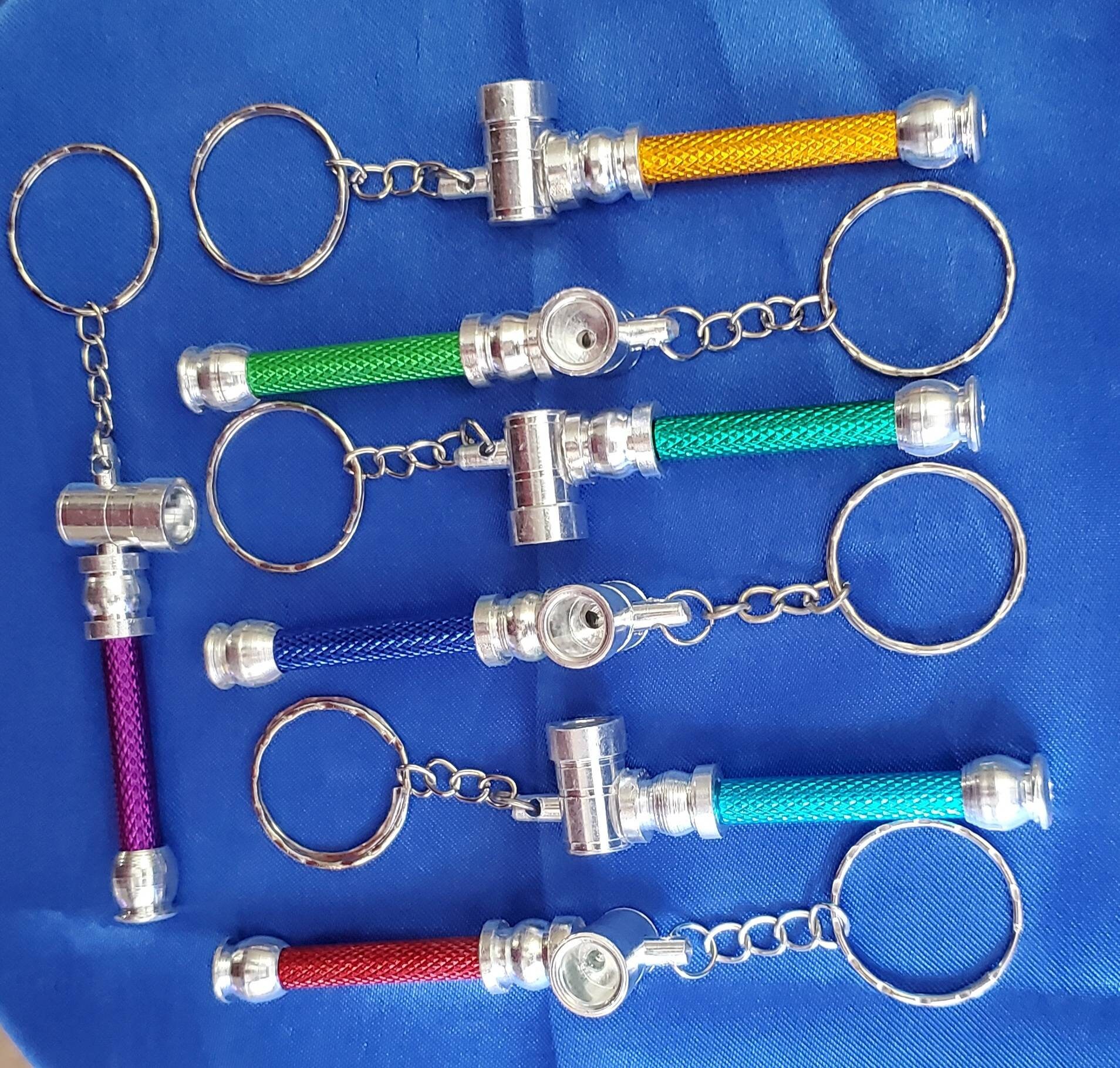 Smoking Pipe Herb One Hitter Key Ring Pendant Pipe - Etsy