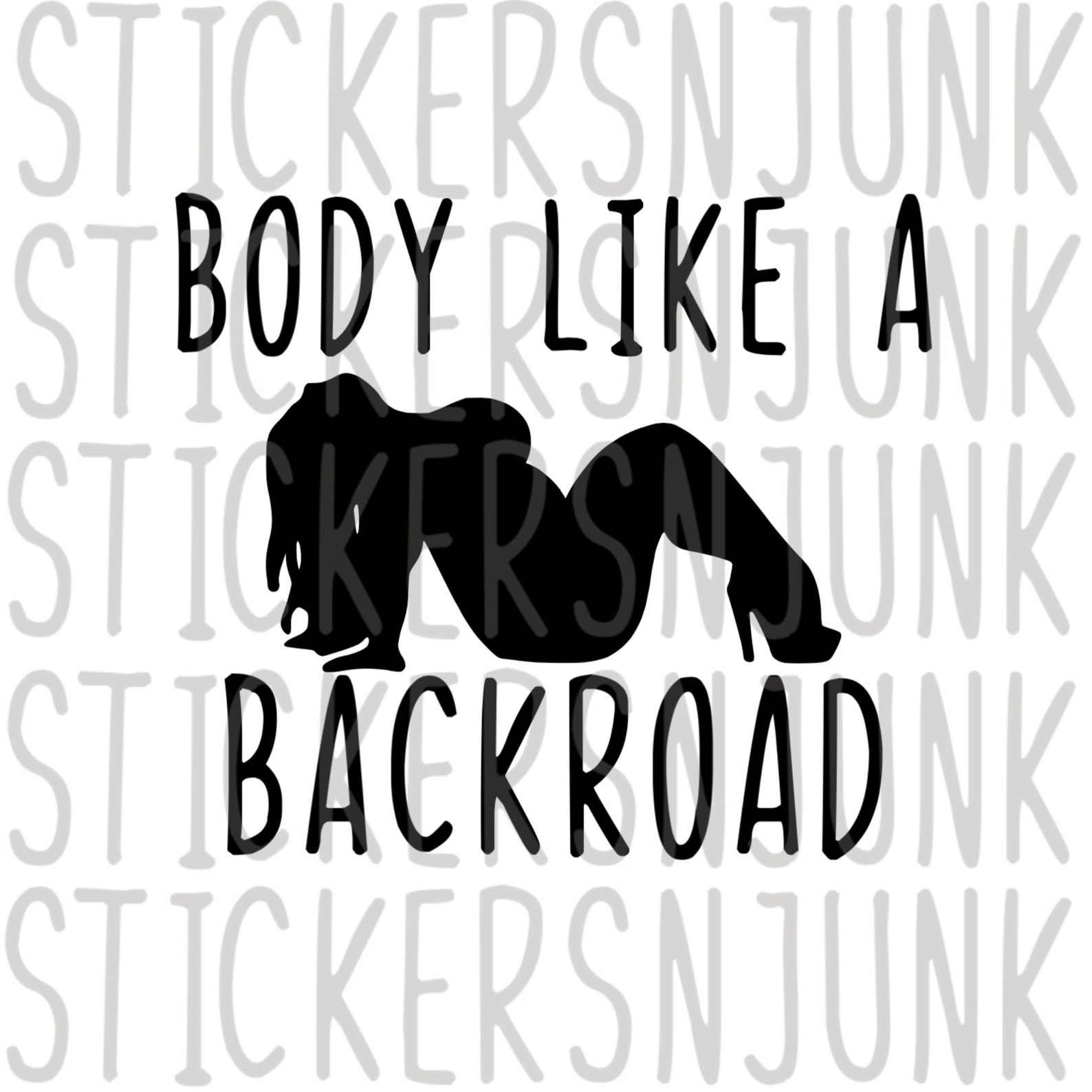 Truck Decals Car Decal Woman Thick Girl Bumper Sticker | Etsy