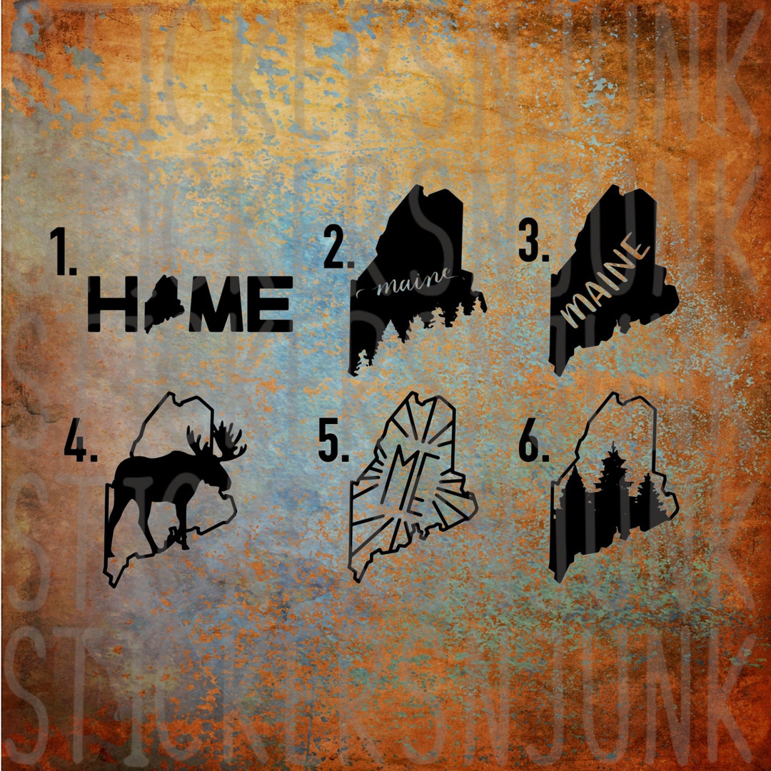 Truck Decals, Car Decal, Maine Decal, Bumper Sticker, Maine, Moose ...