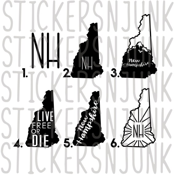 Truck Decals Car Decal State Decal New Hampshire Decal | Etsy