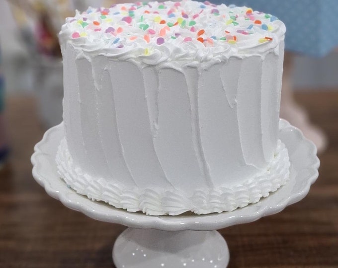 Faux Birthday Cake for Display Fake Bake Cake With Sprinkles - Etsy