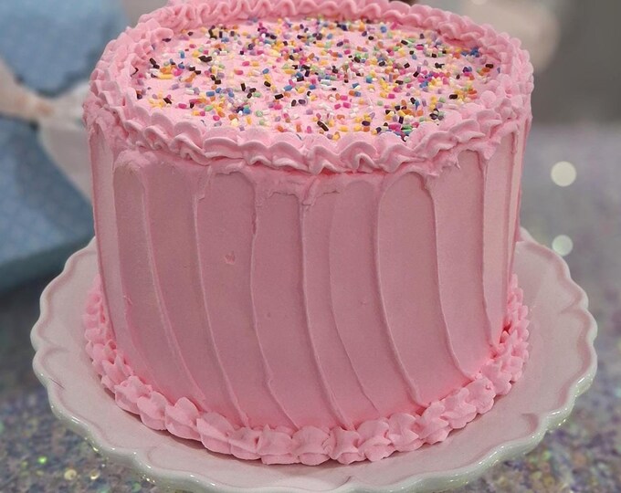 Faux Birthday Cake for Display | Fake Bake Cake With Sprinkles - Etsy