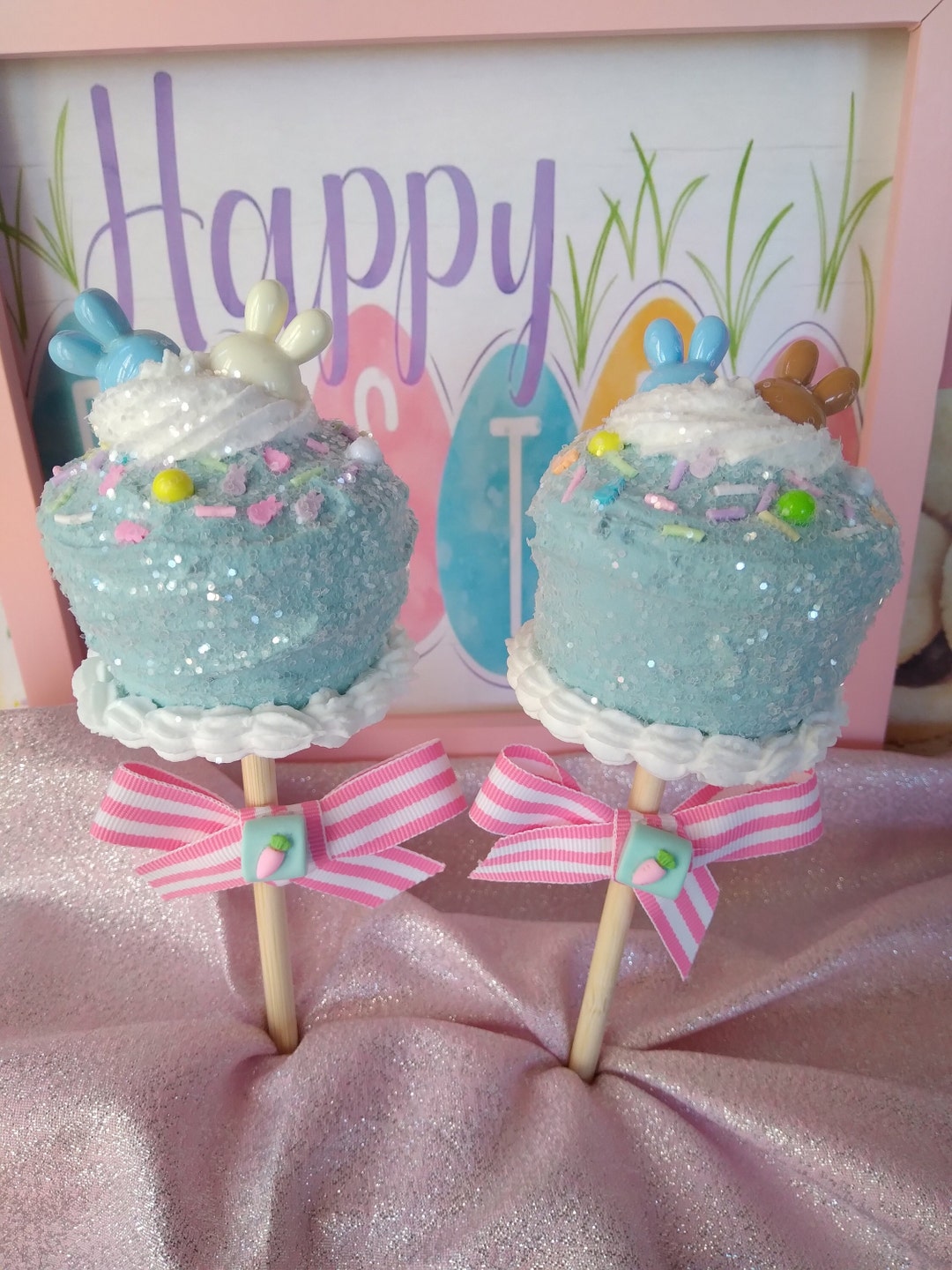 Easter Fake Bake Faux Cupcake Cake Pop Fake Cake Display - Etsy