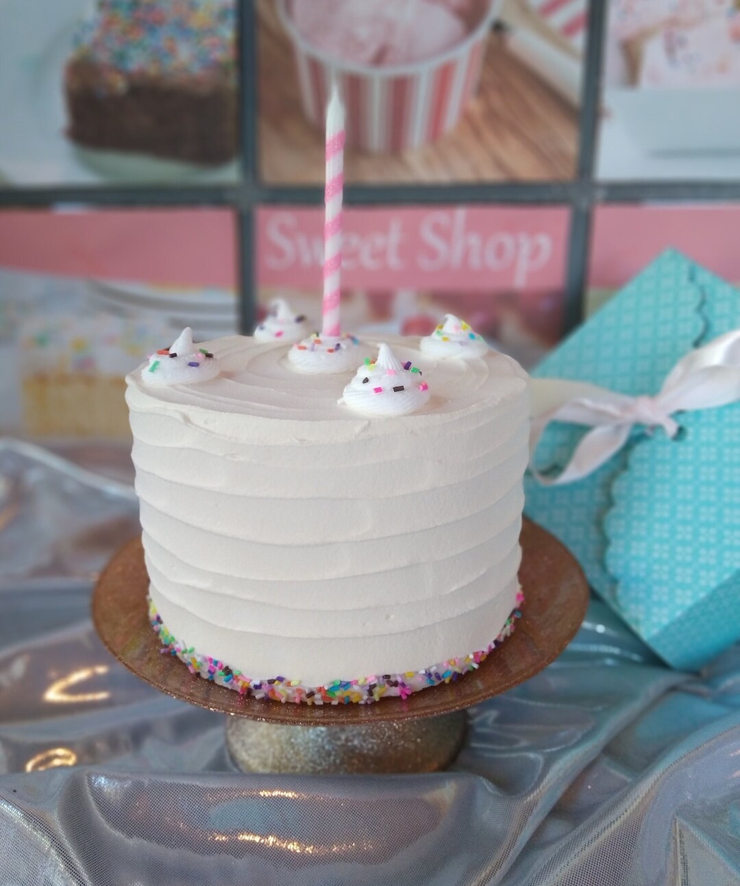 Fake Birthday Cake With Sprinkles Faux Cake for Display Fake Bake ...