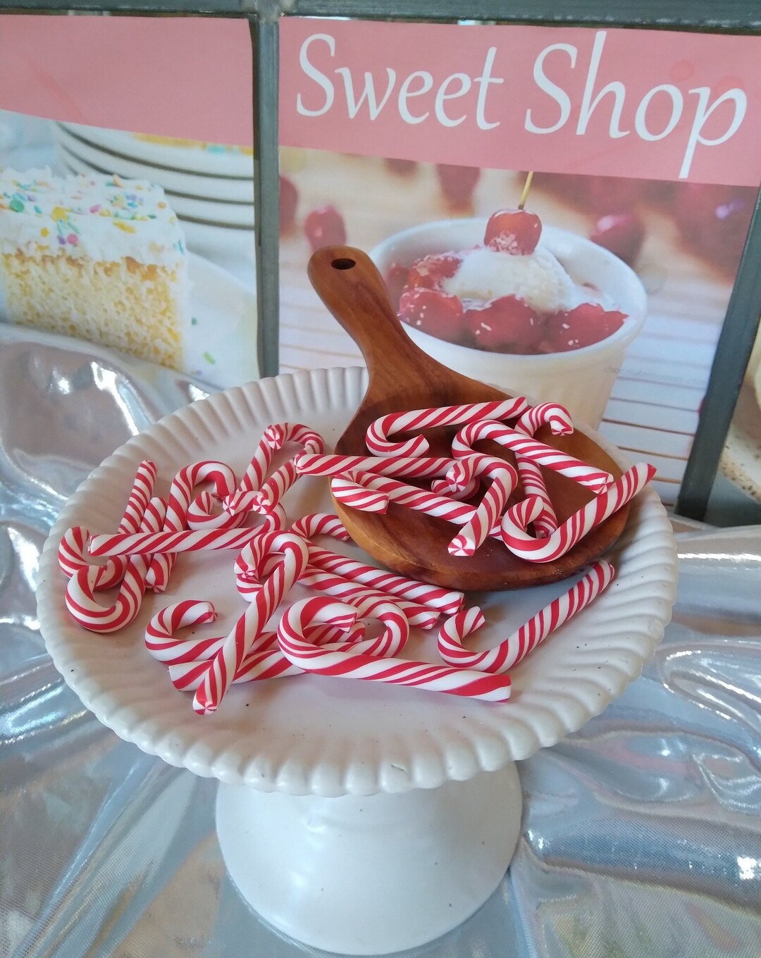 10 Pcs Fake Mini Candy Canes Christmas Fake Bake Craft - Etsy