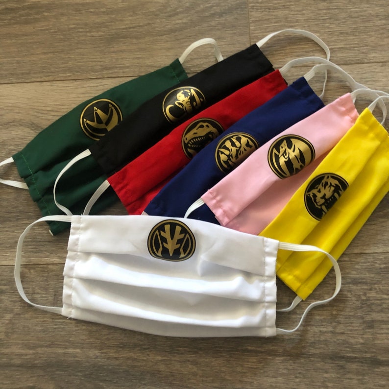 Mighty Morphin Power Rangers Face Mask | Etsy