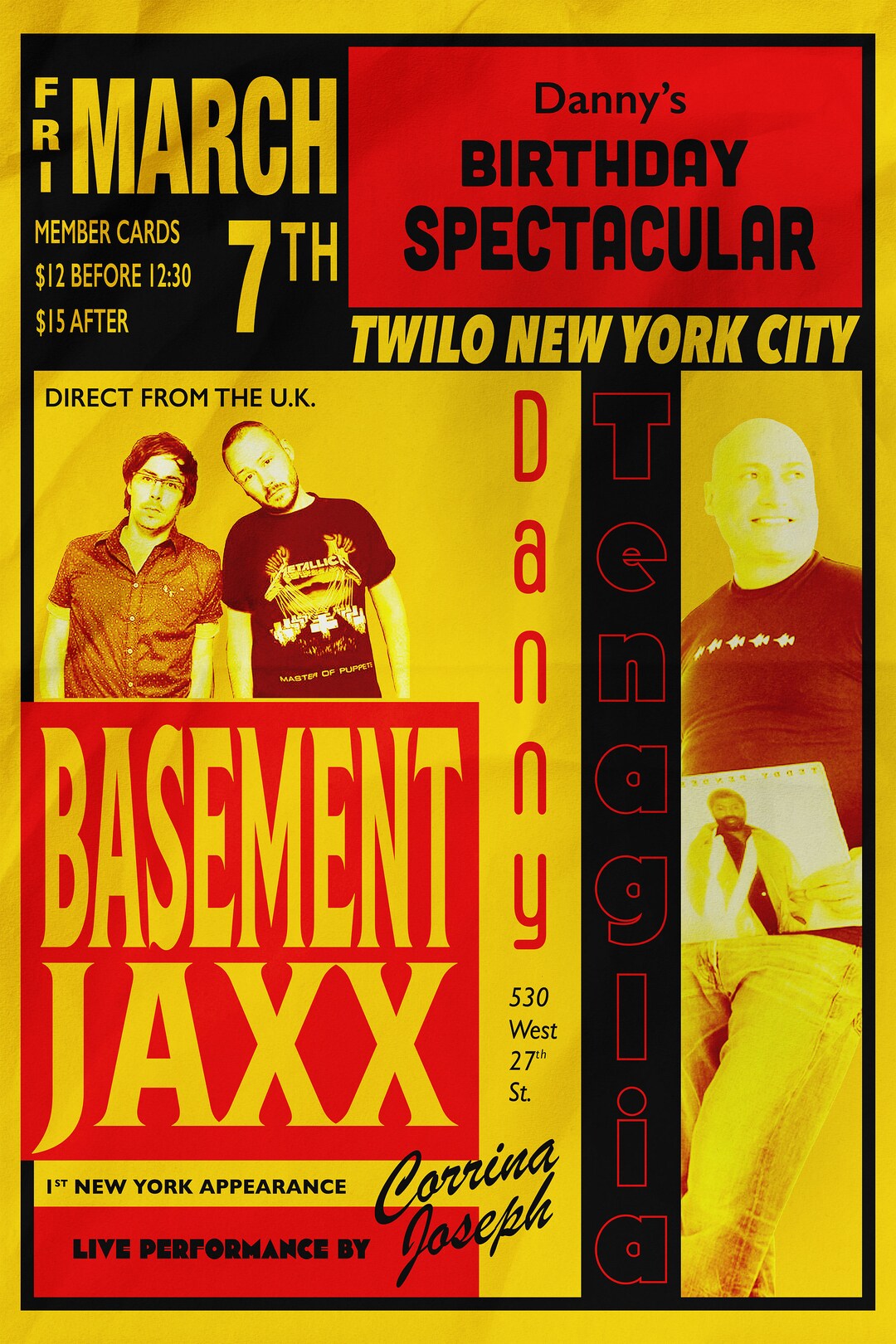 Danny Tenaglia and Basement Jaxx Twilo 1998 300DPI PNG Instant Digital ...