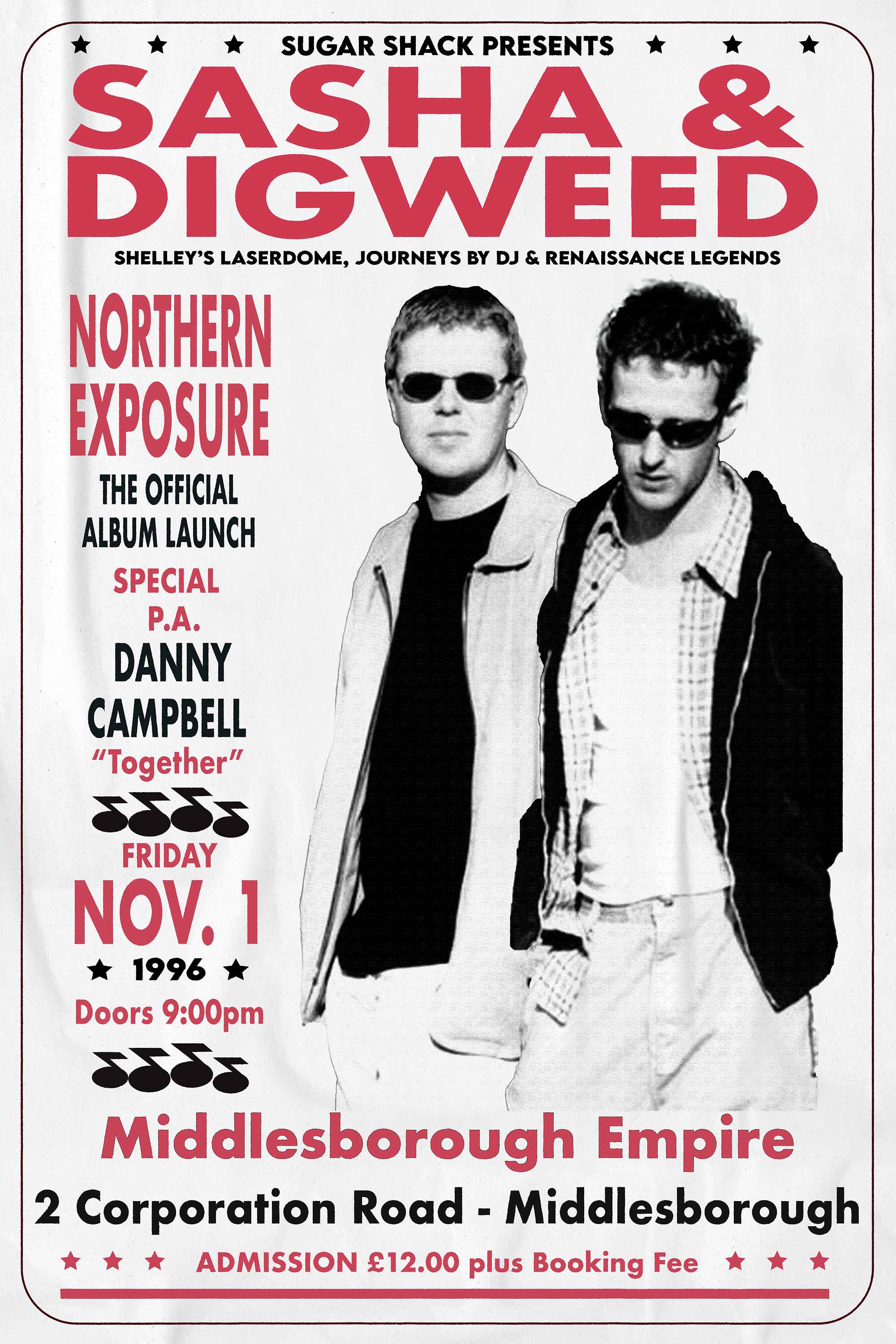 Sasha and John Digweed Northern Exposure Launch Middlesborough 1996 ...