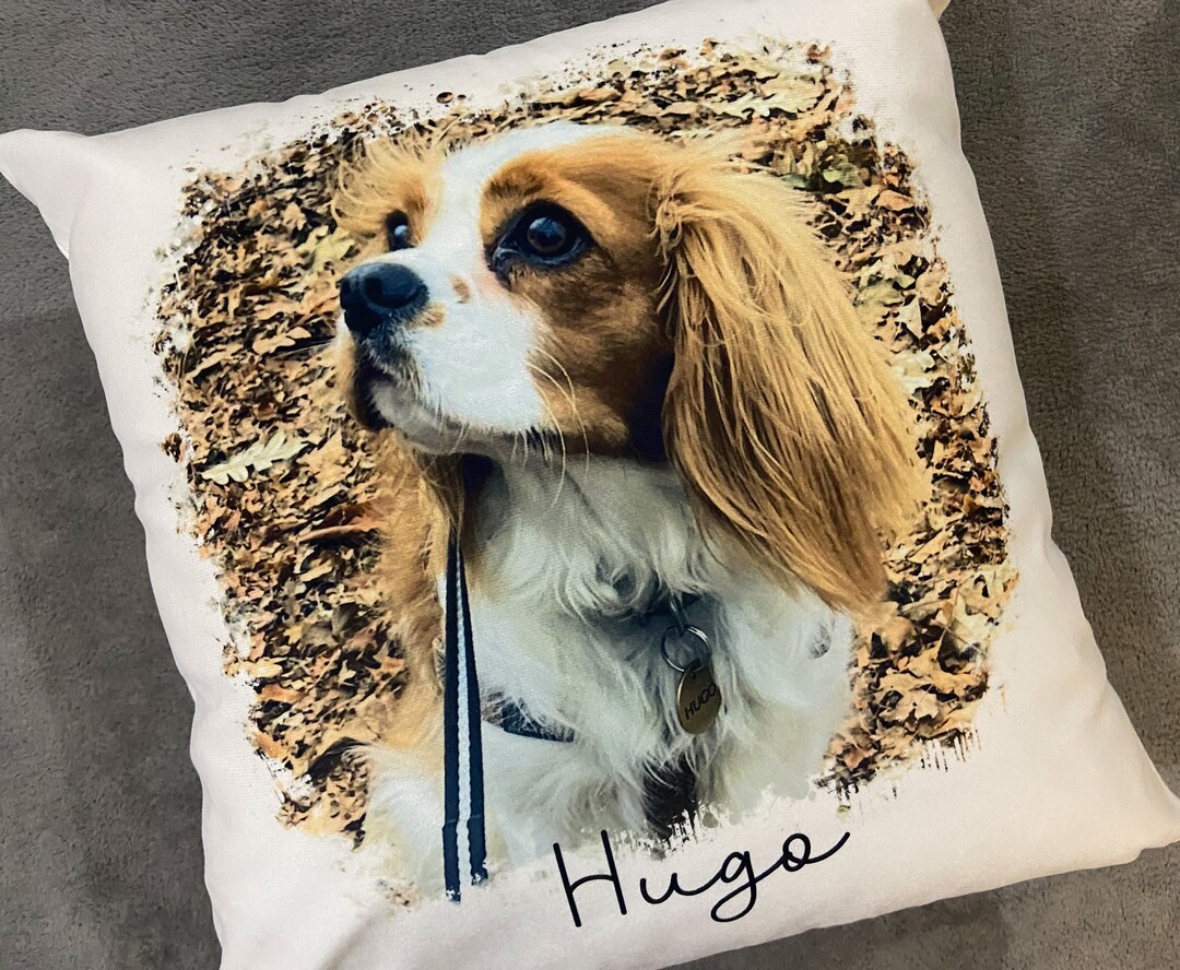 Dog Photo Cushion Pet Owner Gift Personalised Photo Pillow Keepsake ...