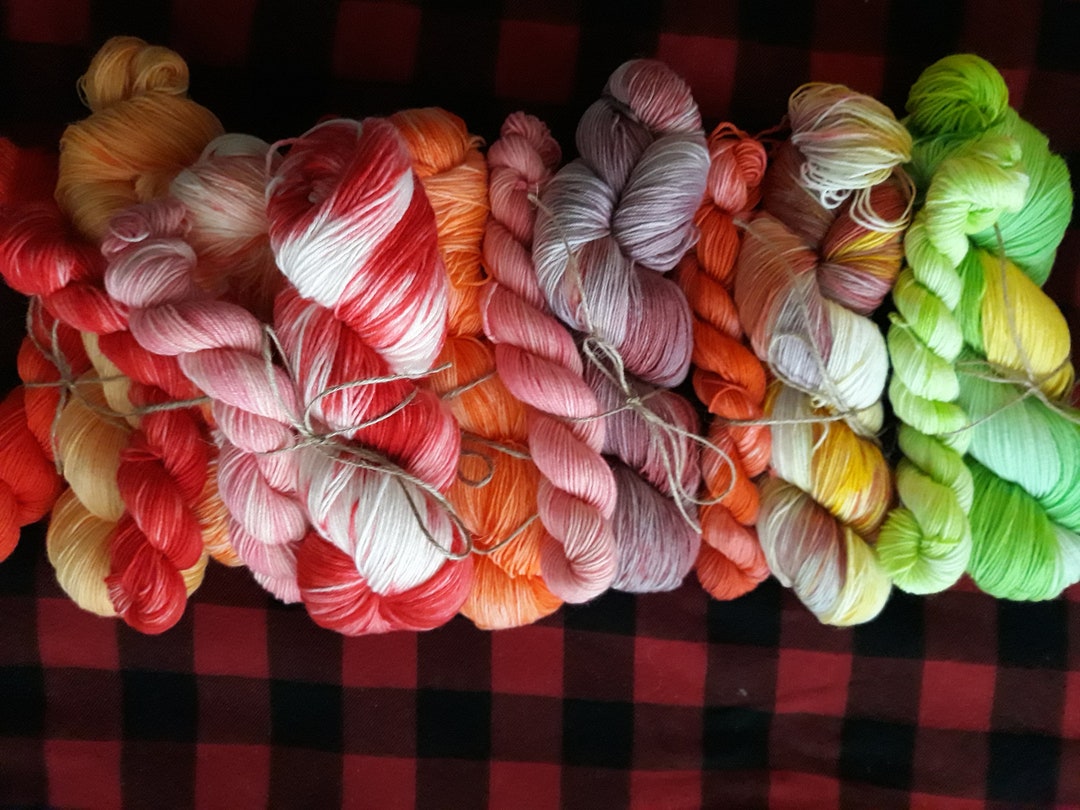 Mystery Sock Sets Full Skein Plus 20 Grams Mini Superwash Fingering ...