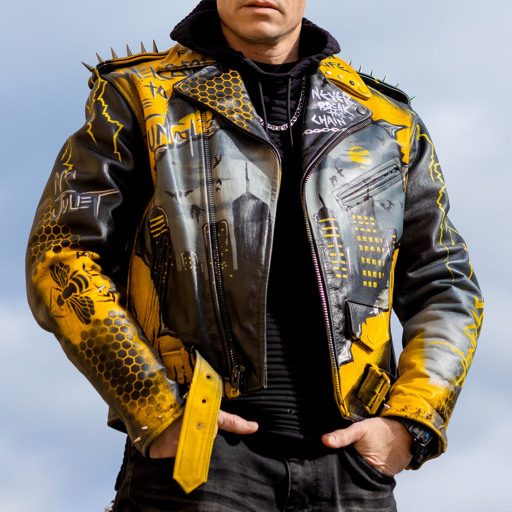 Welcome to the Jungle Custom Leather Jacket Limited 1/1 - Etsy