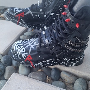 Don't Fear the Reaper | Custom Half-calf Boots (chained) - Etsy