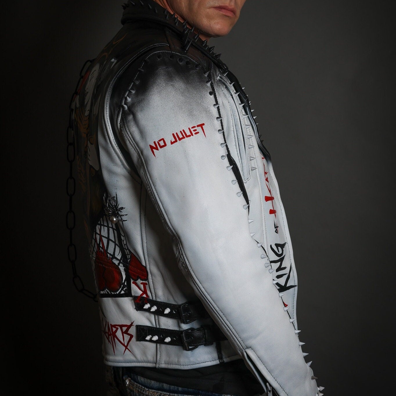 King of Hearts Studded Leather Jacket Limited Series - Etsy