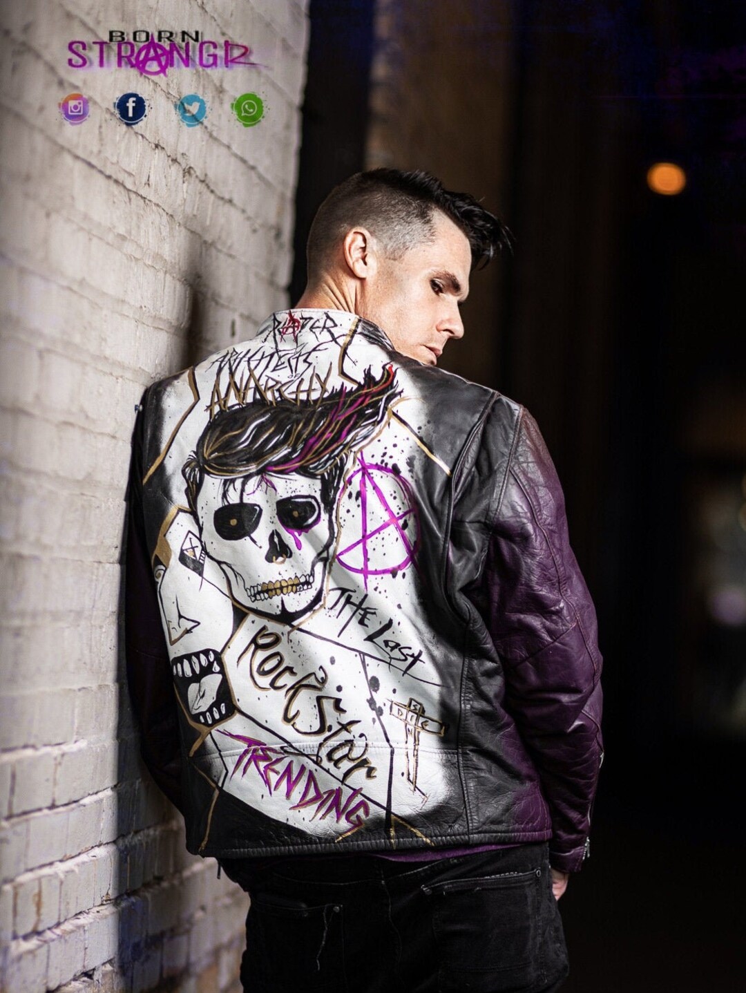 Last Rockstar" Custom Leather (made to Order) Skull - Etsy