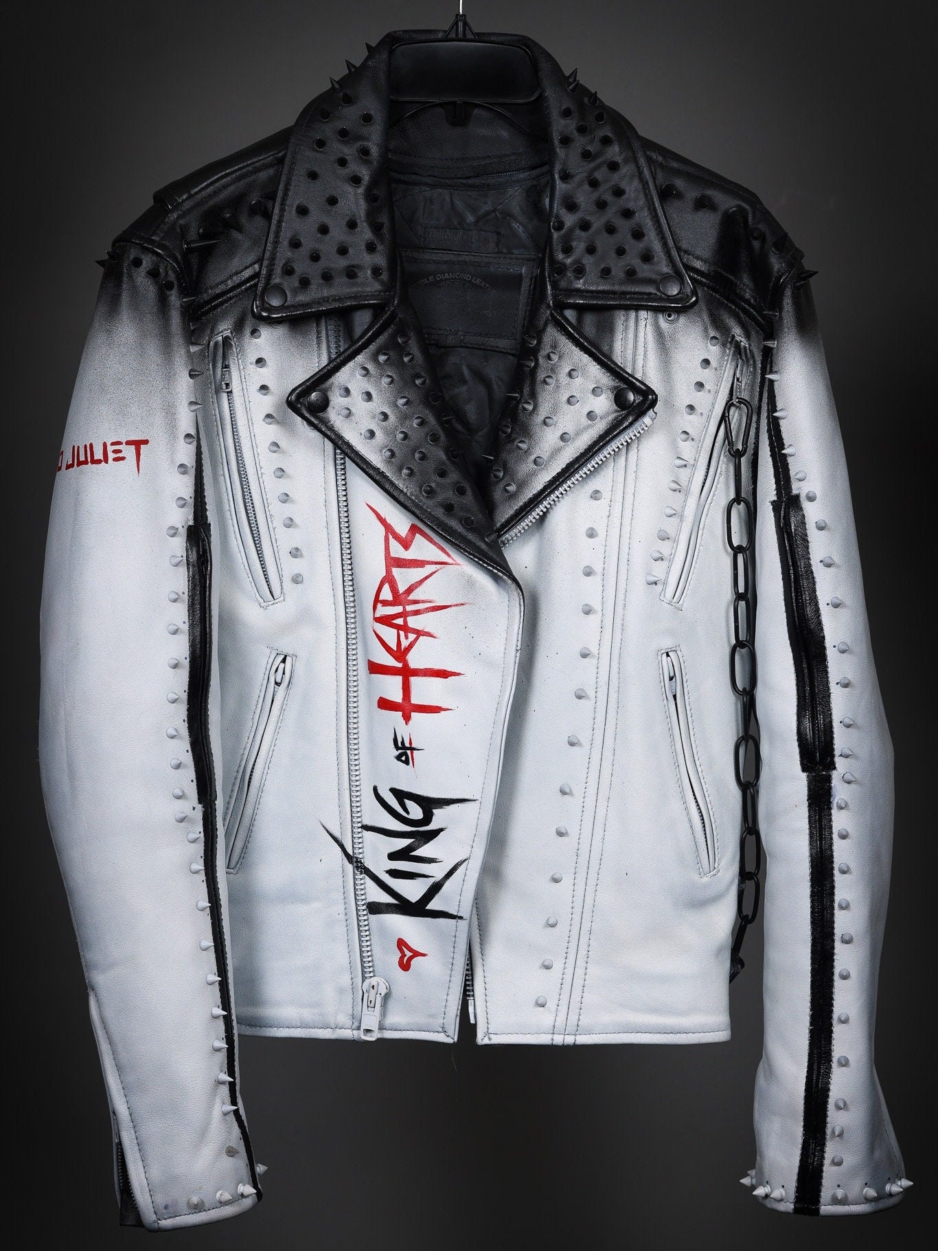 King of Hearts Studded Leather Jacket Limited Series - Etsy