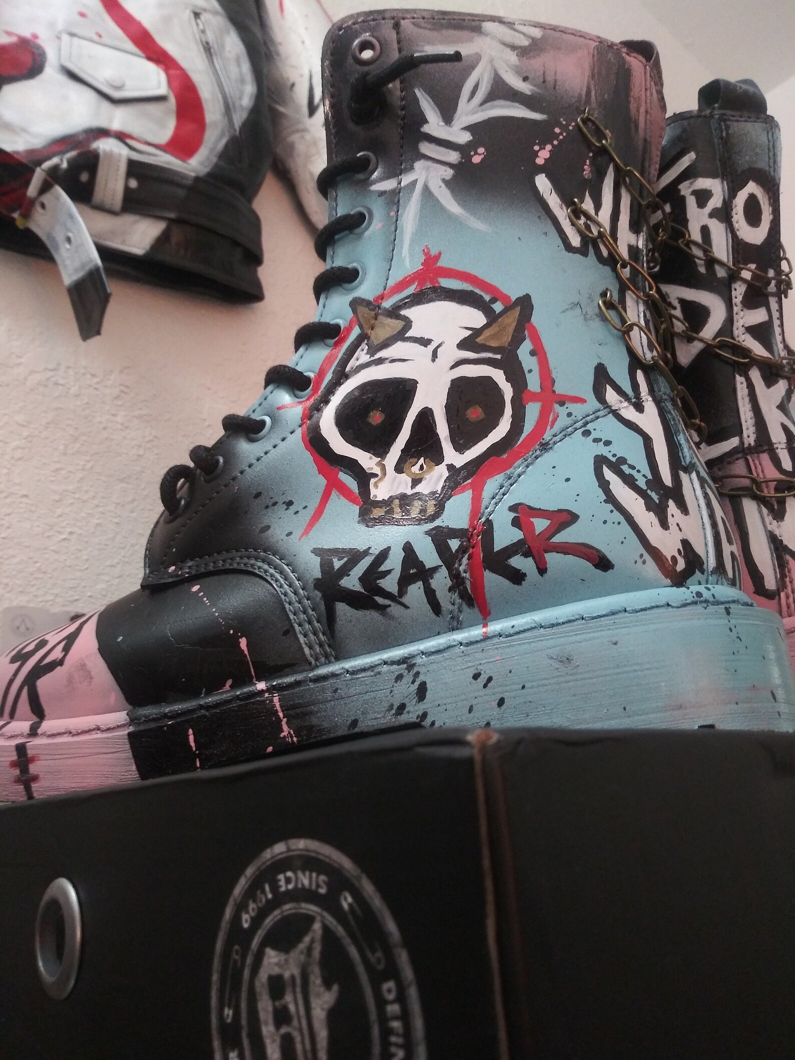 RE4PER' Custom Boots Architects of Anarchy Series Unlimited - Etsy