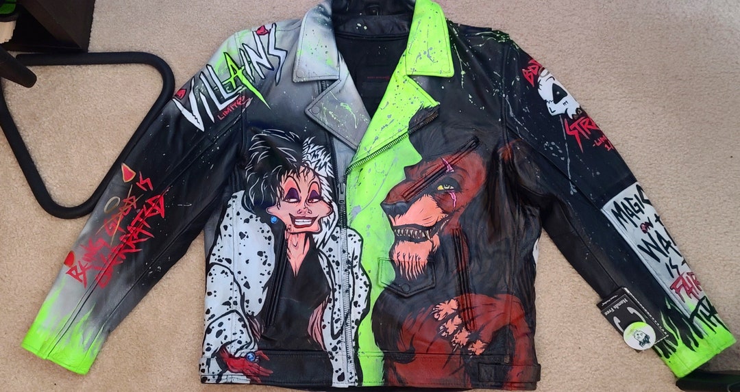 Cartoon Villains Custom Leather Jacket - Limited 1/10 - Etsy