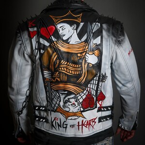 King of Hearts - Studded Leather Jacket | Limited Series - Etsy