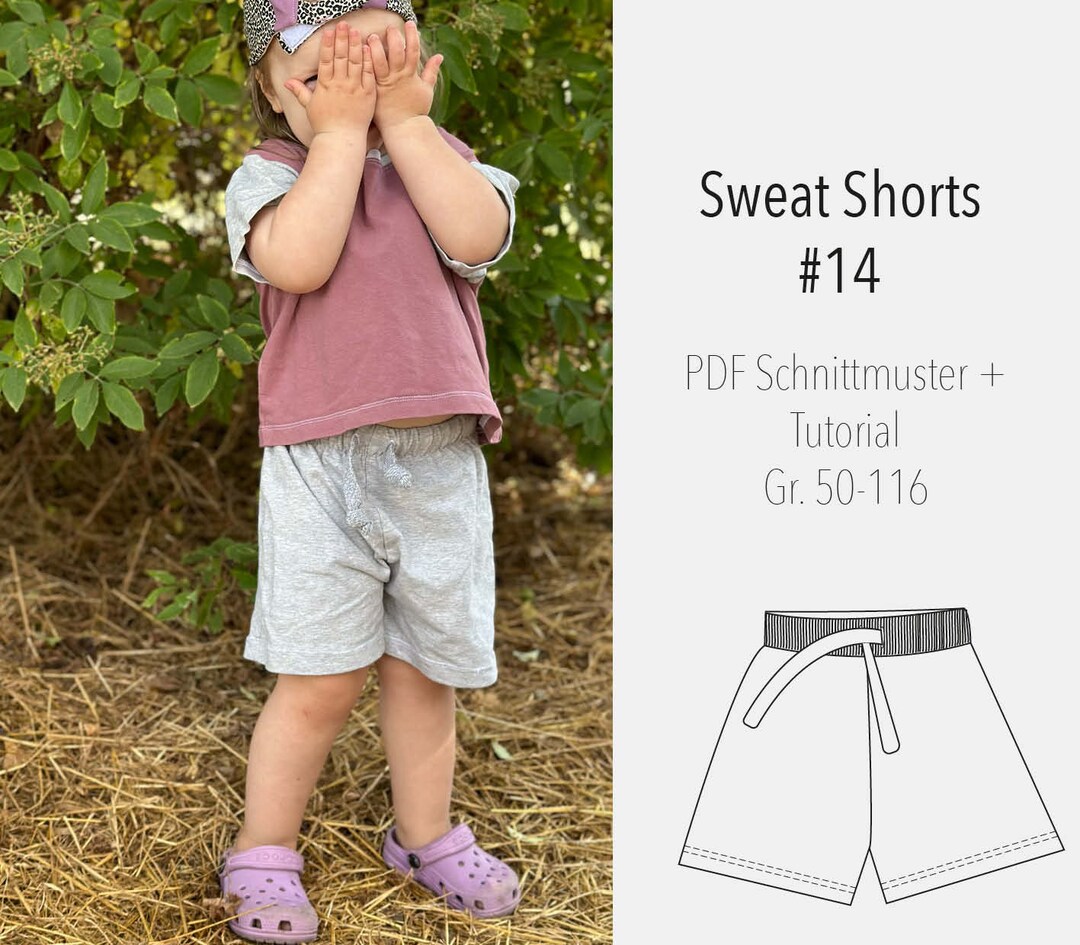 Ebook Sewing Pattern and Instructions Sweat Shorts- Pattern Babys/kids ...