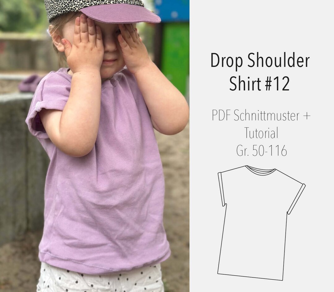 Ebook Sewing Pattern and Instructions Drop Shoulder Shirt Pattern Babys ...