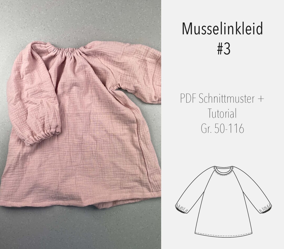 Ebook Sewing Pattern and Instructions Muslin Dress Pattern Girls Cotton ...