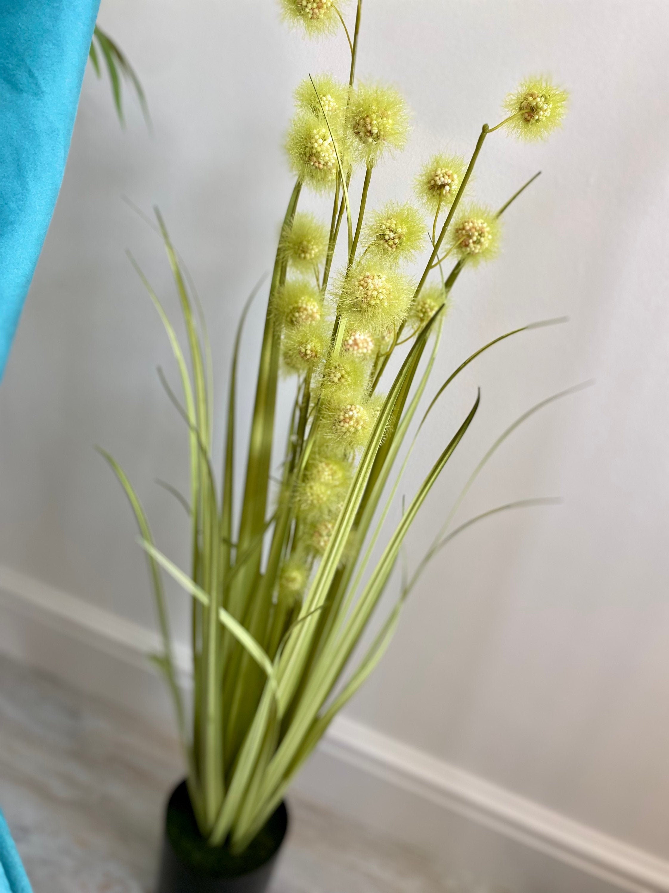 Pom pom grass green floor or table decor | Etsy