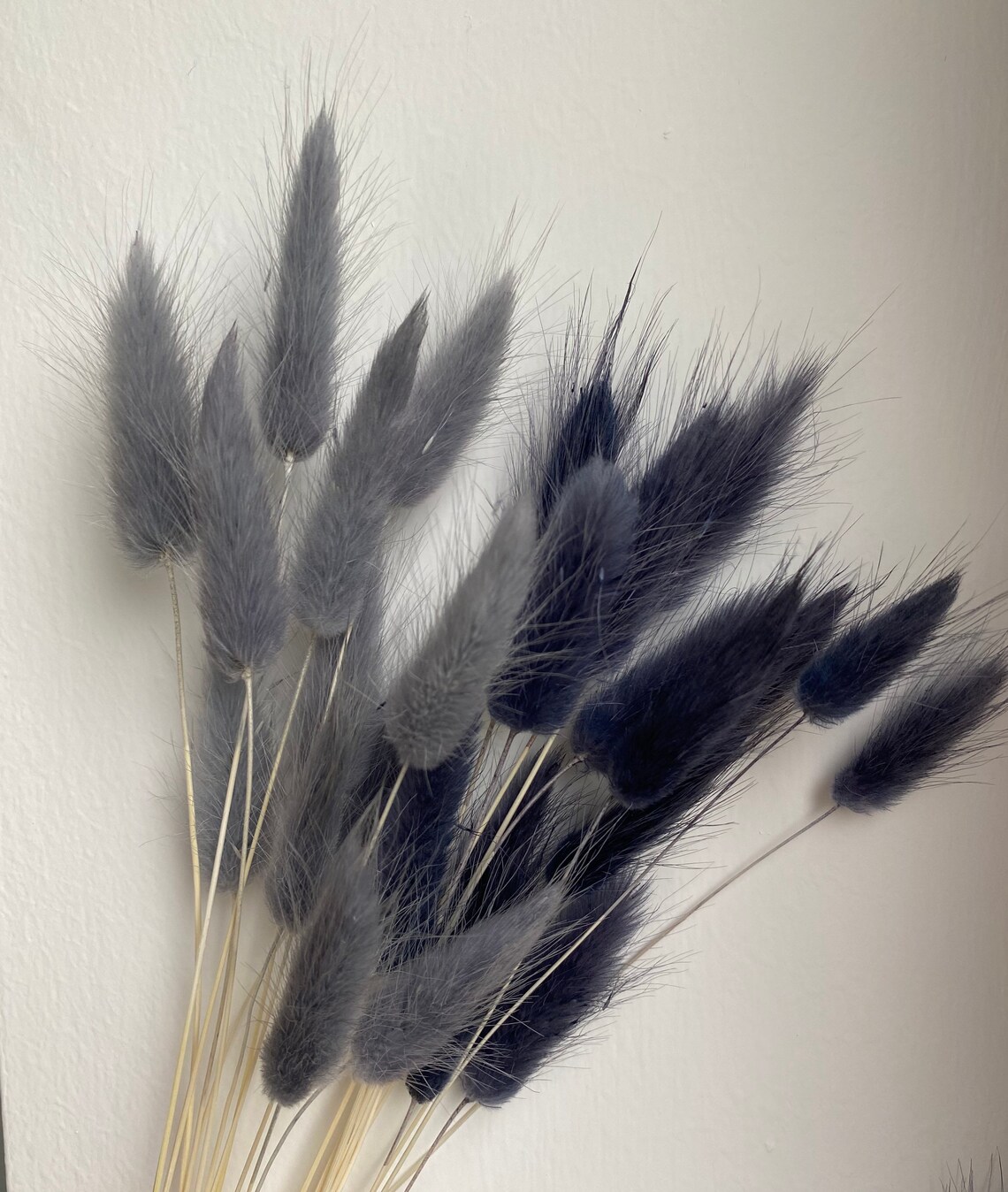 Dark Blue/grey and Soft Pearl Grey Bunny Tails | Etsy