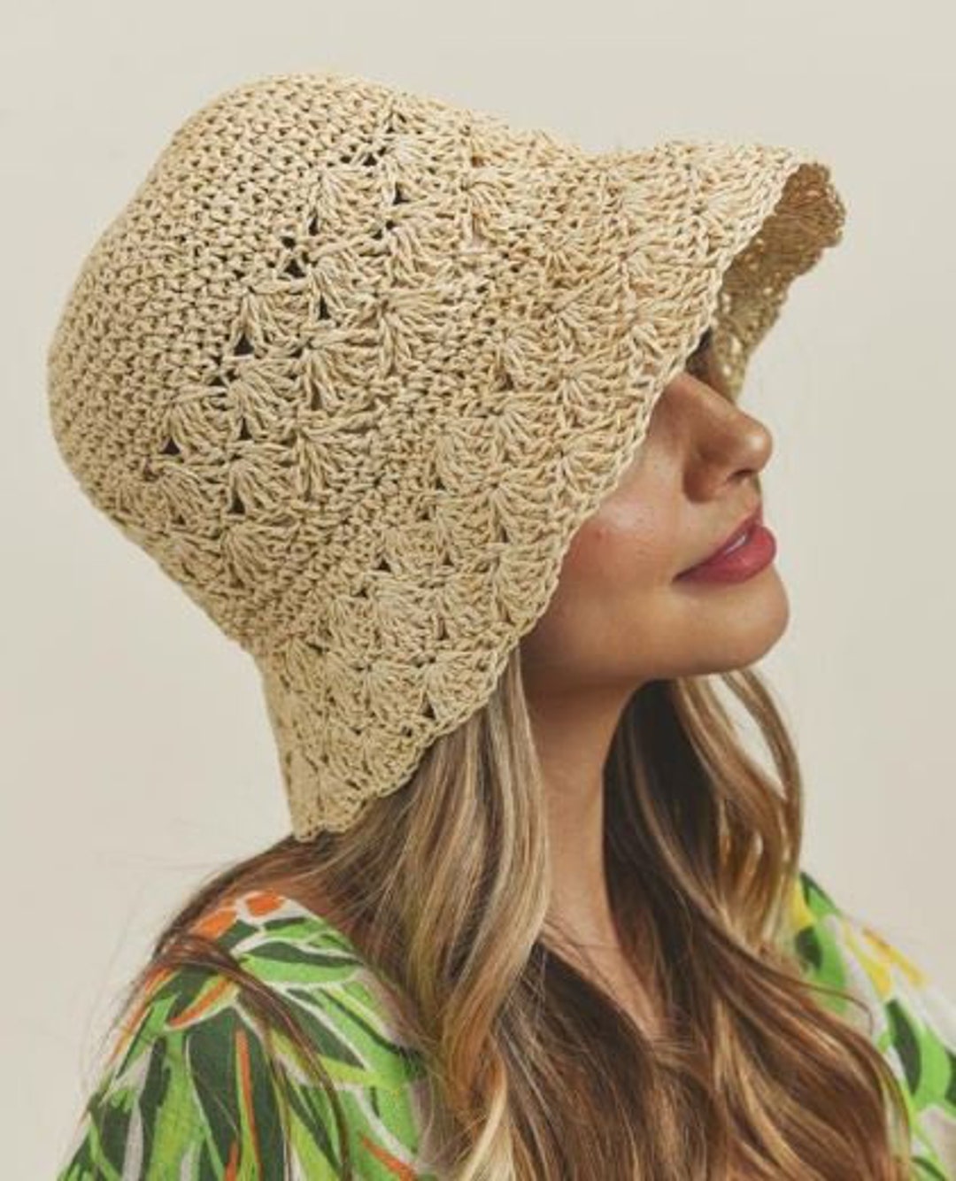 Women's Beach Hat Bucket Straw Hat Pocketable Sun Hats for Women - Etsy