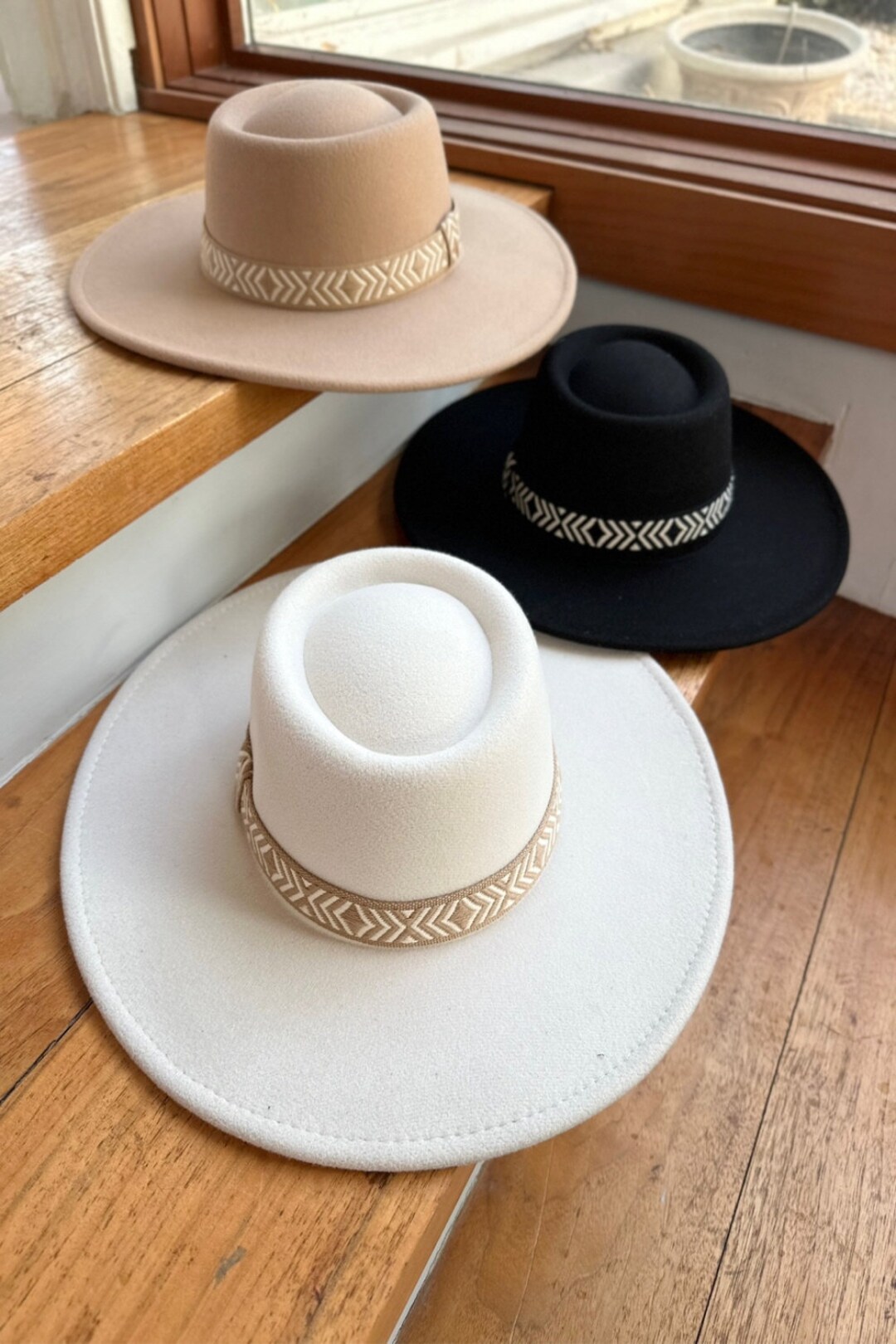 Bestsellers Structured Hat With a Wide Brim in Faux Felt - Etsy