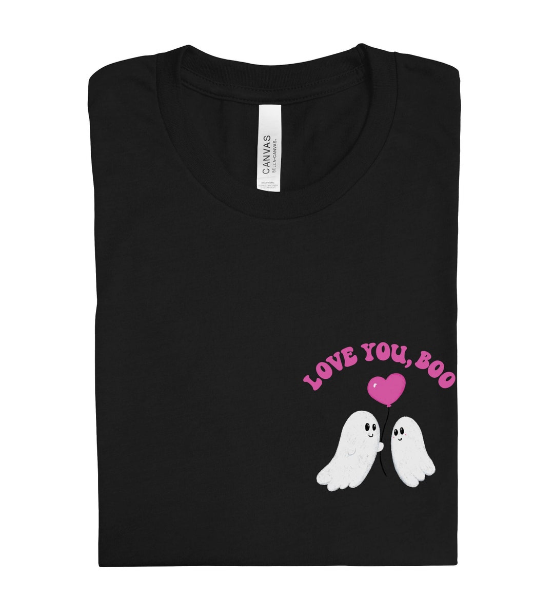 Love You Boo T-shirt, Happy Valentine's Day Tee, Cute Comfy Ghost ...