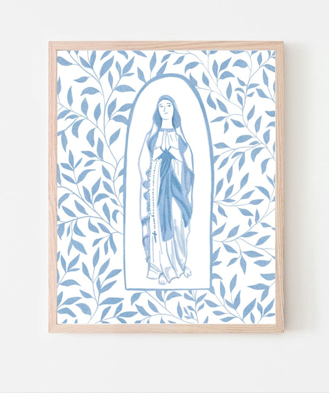 Mary Print Religious Watercolor Illustration Our Lady of - Etsy