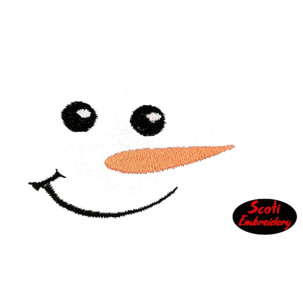 Snowman Face Embroidery - Etsy