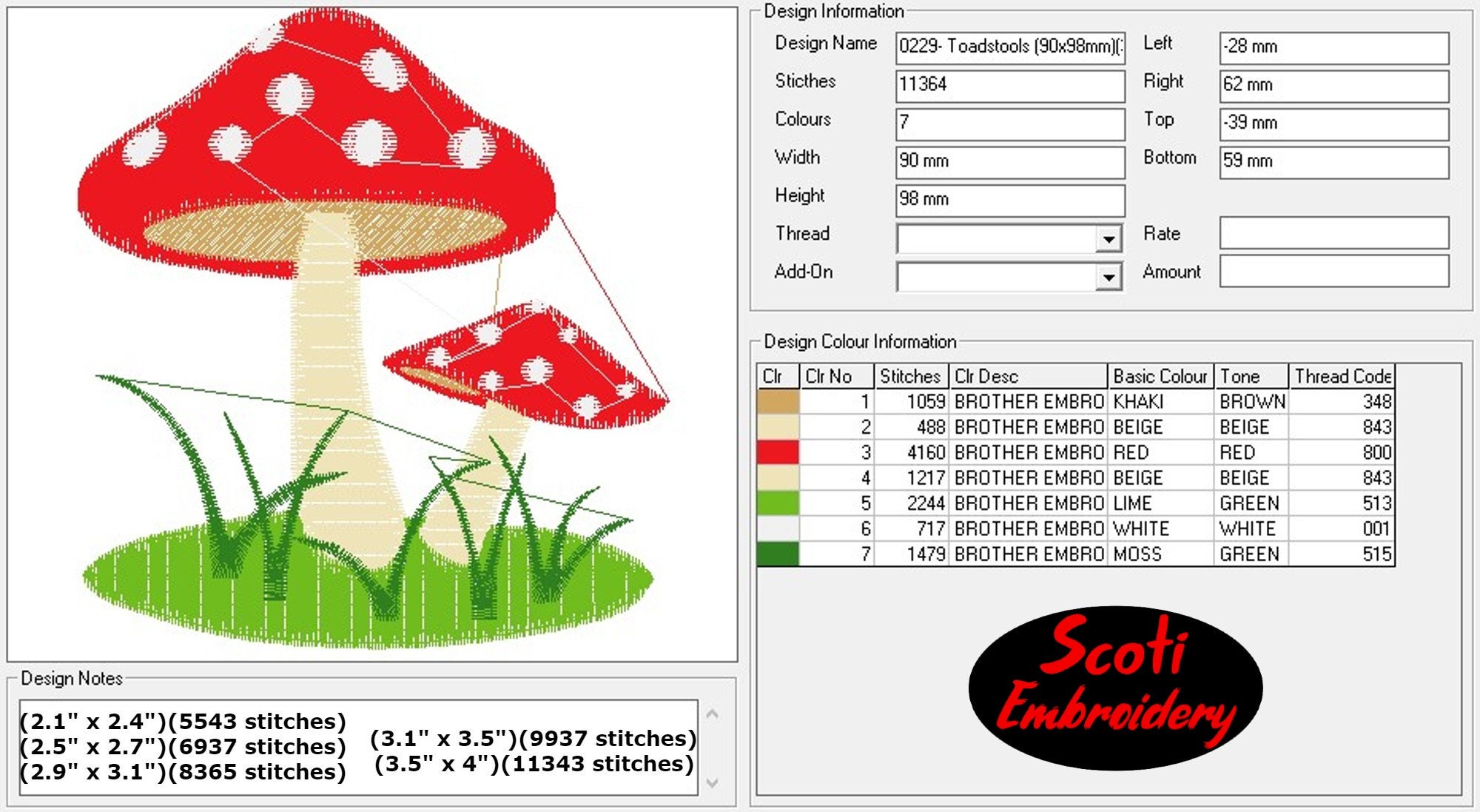 Toadstool Machine Embroidery Design Mushroom Pattern - Etsy