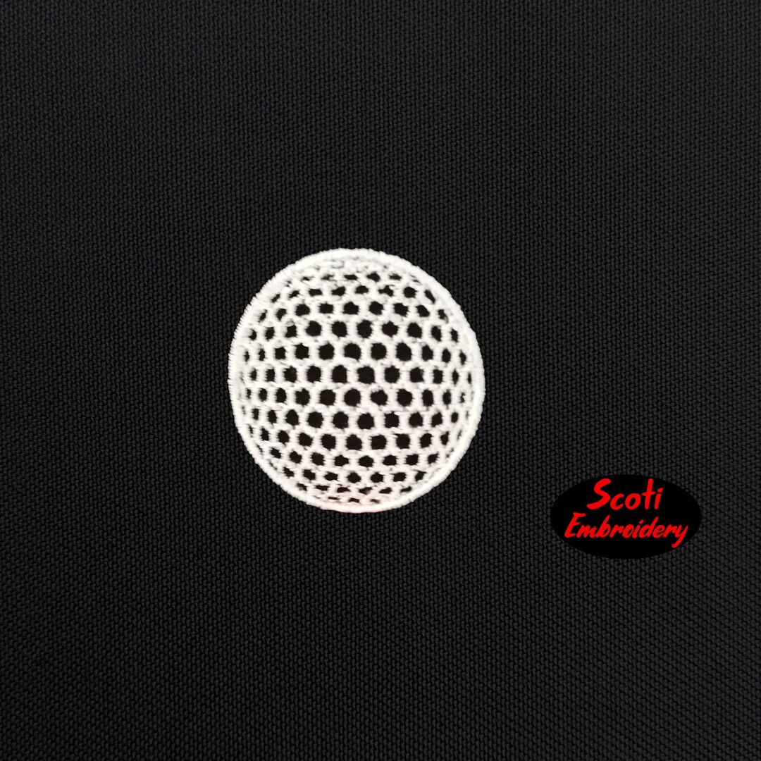 Golf Ball Embroidery Design, Embroidered Golf Ball Designs, Golf Ball ...