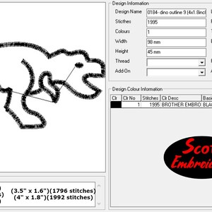 Dinosaur Outline Embroidery Designs, Dinosaur Outline Designs, Outlined ...