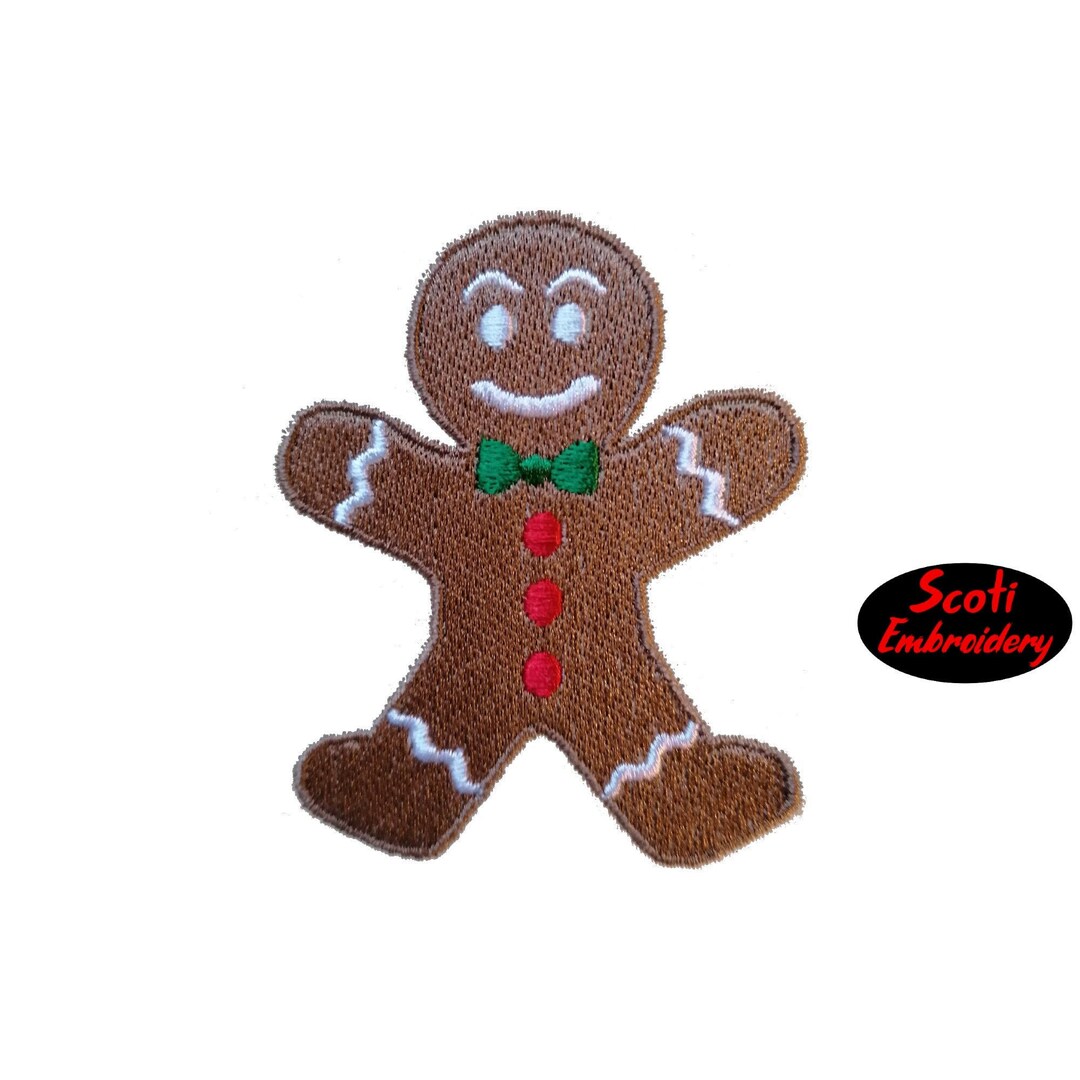 Gingerbread Man Embroidery Design, Embroidered Gingerbread Man ...
