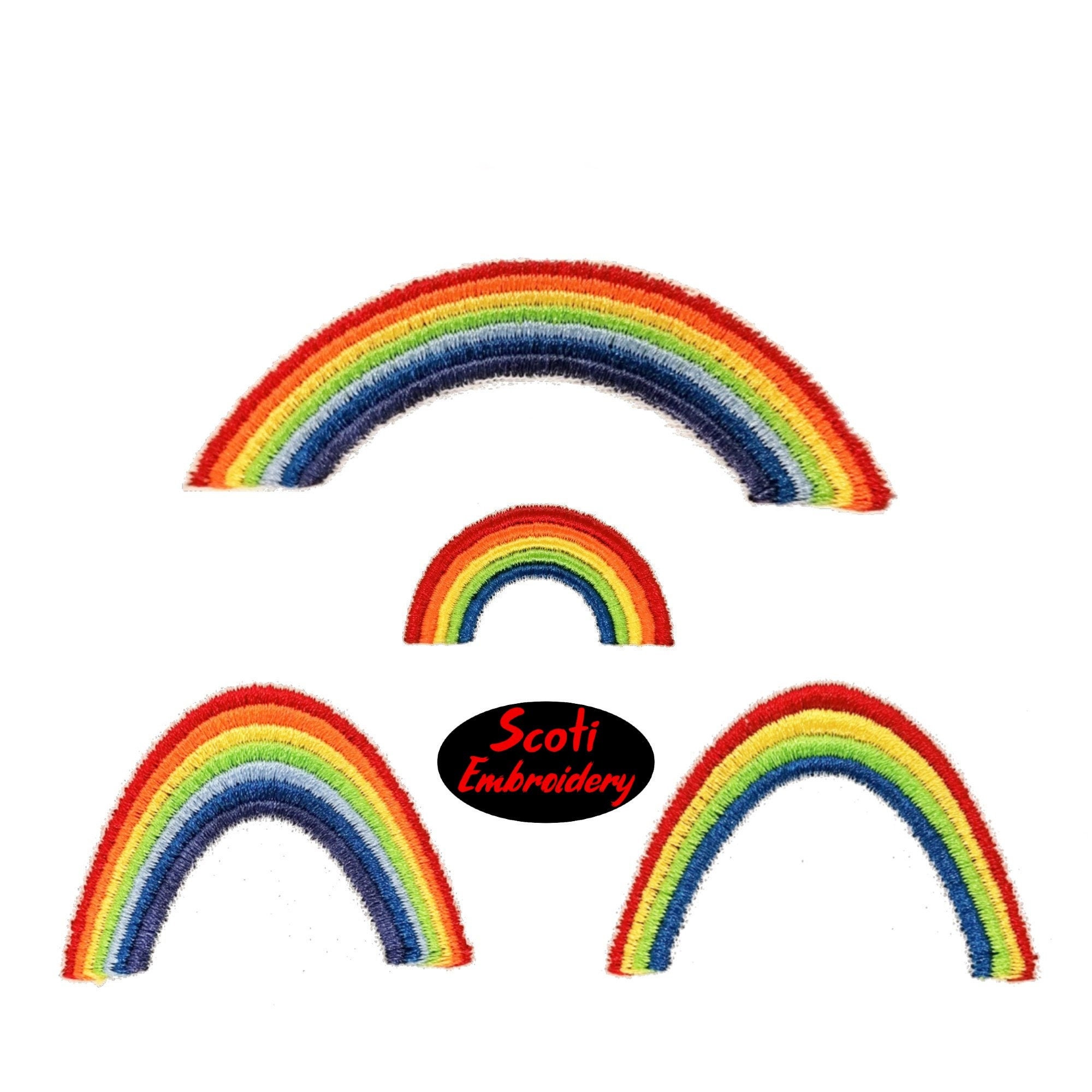 Rainbow Machine Embroidery Designs Rainbow Embroidery Design | Etsy