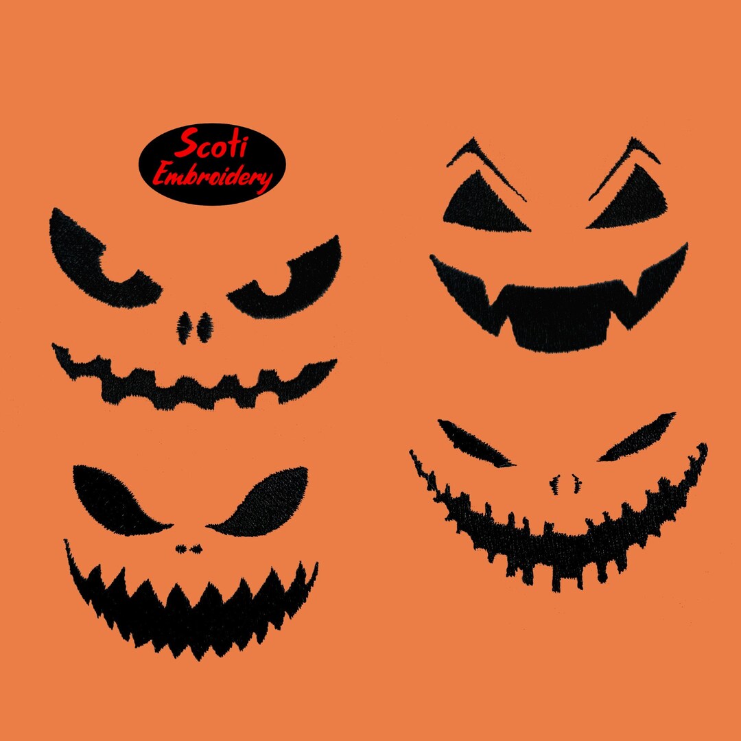Halloween Jack O Lantern Embroidery Designs, Machine Embroidered Jack ...